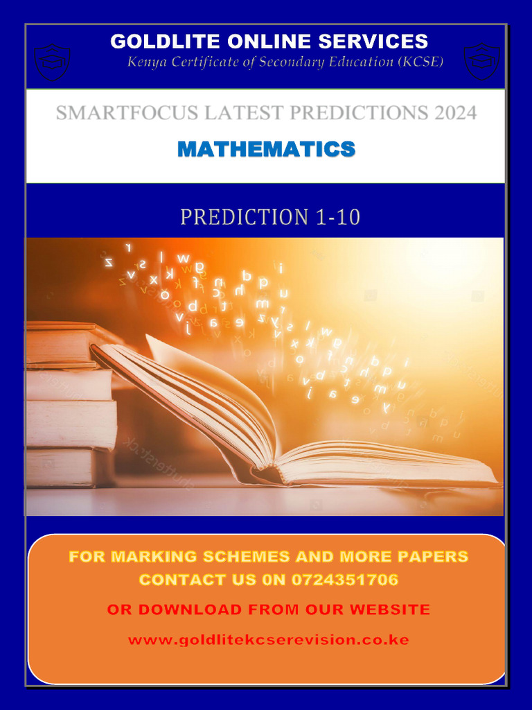 KCSE MATHS LATEST PREDICTIONS 2024 | PDF KCSE MATHS LATEST PREDICTIONS 2024 | PDF