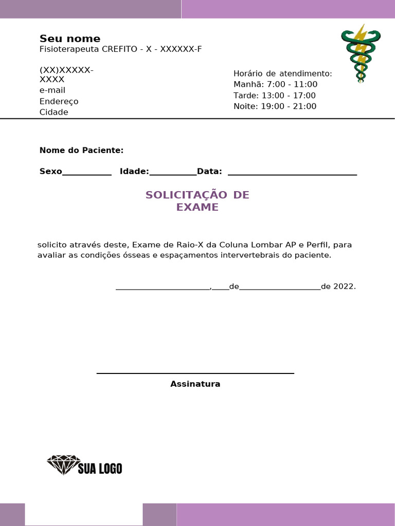 Solicitação de Exame | PDF