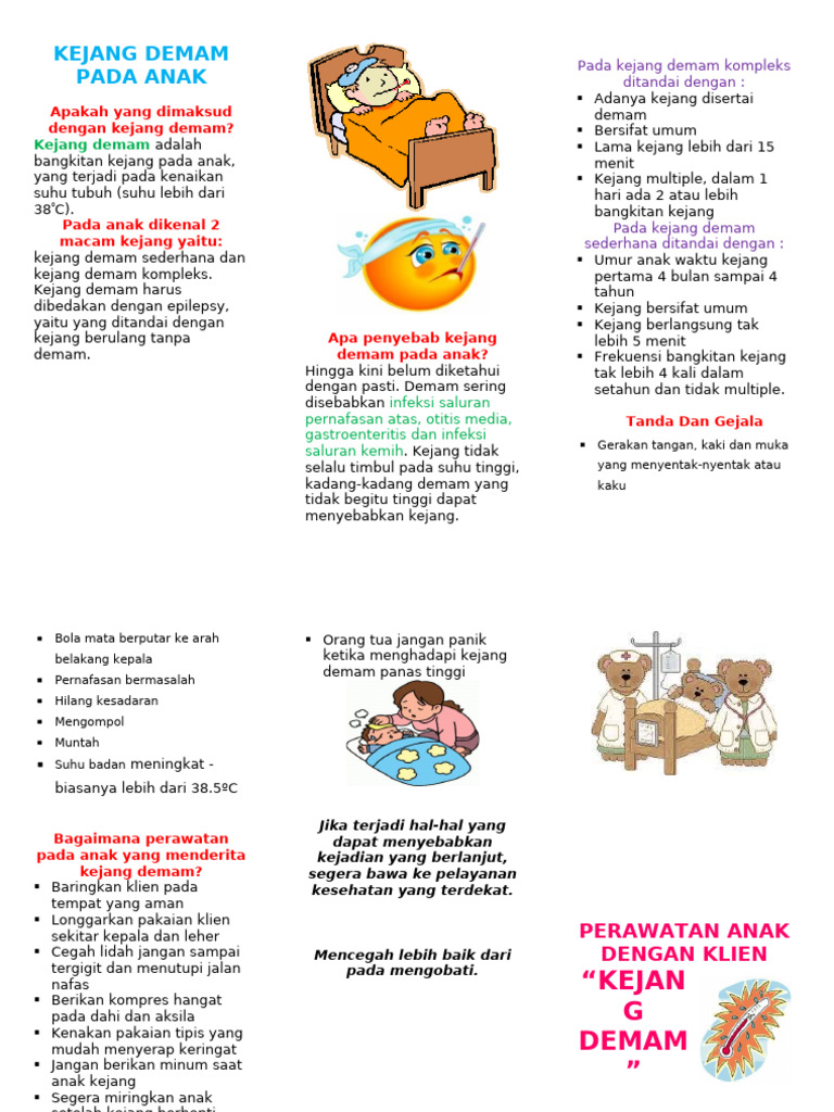 Leaflet Kejang Demam Fix | PDF