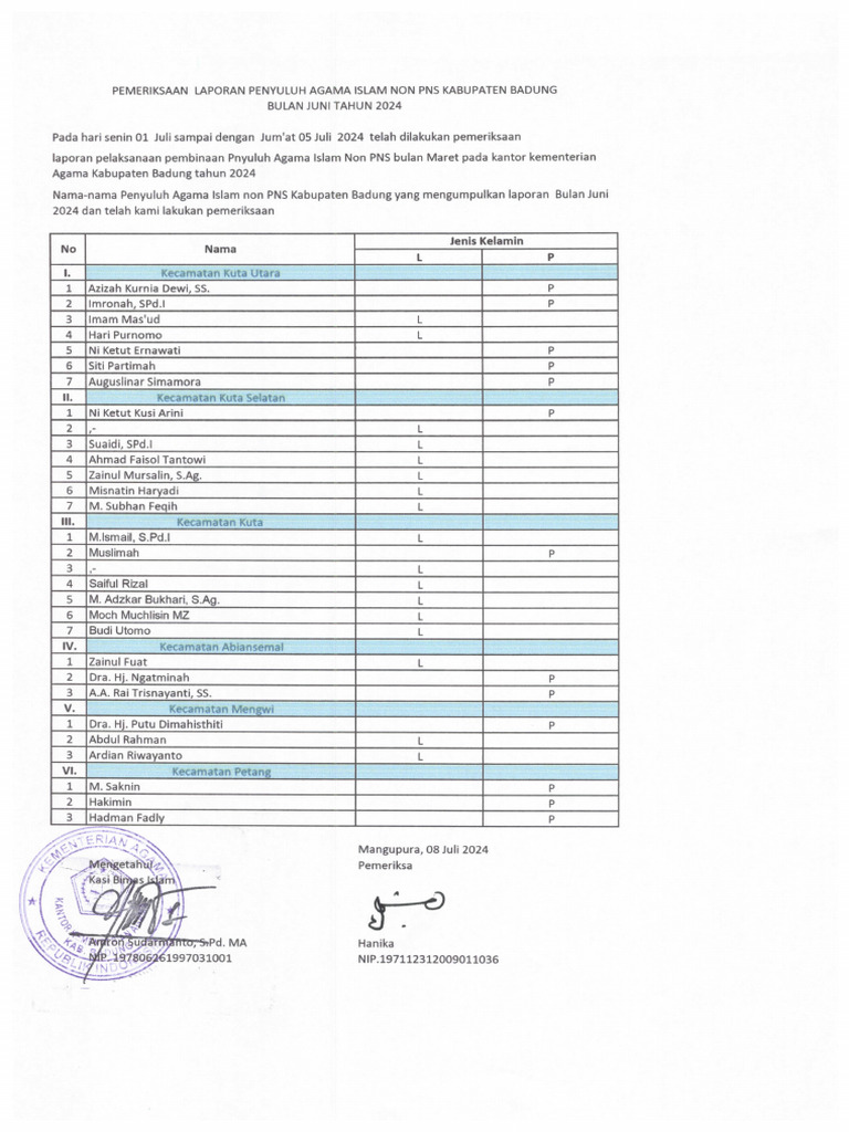 Pemeriksaan Laporan Peny. eKIN | PDF