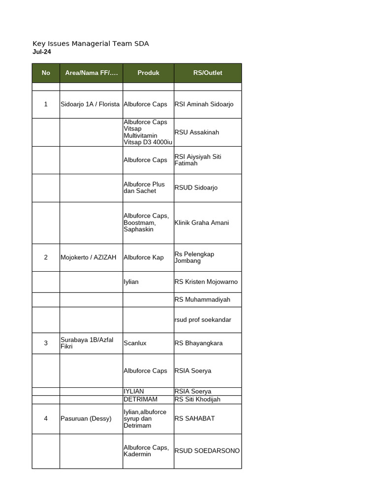 Form Key Issues Managerial Agustus 2024i | PDF