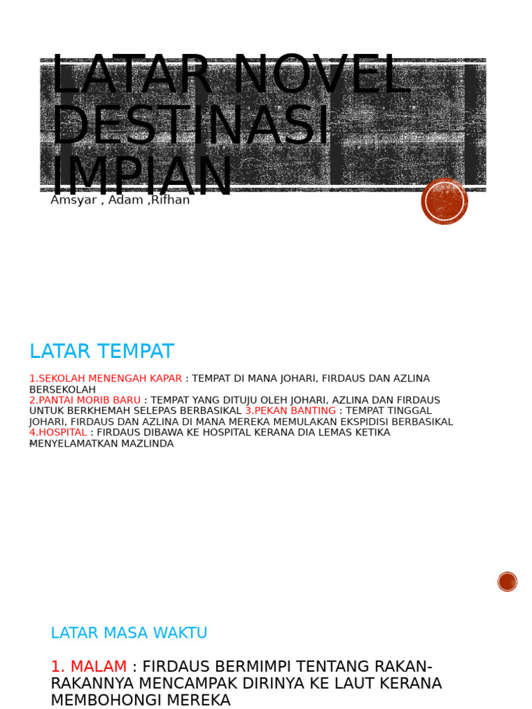 Latar Novel Destinasi Impian 1 c | PDF