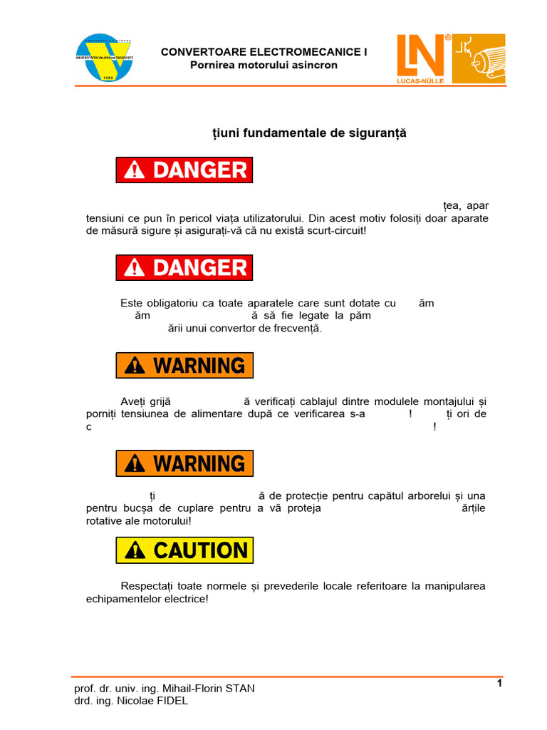 Lucrarea 5 - Pornirea - Motorului - Asincron | PDF | Science ...