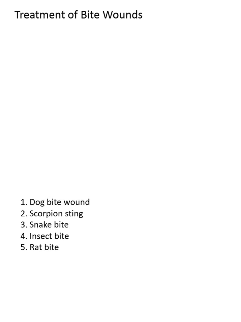 Treatment of Bite Wound | PDF