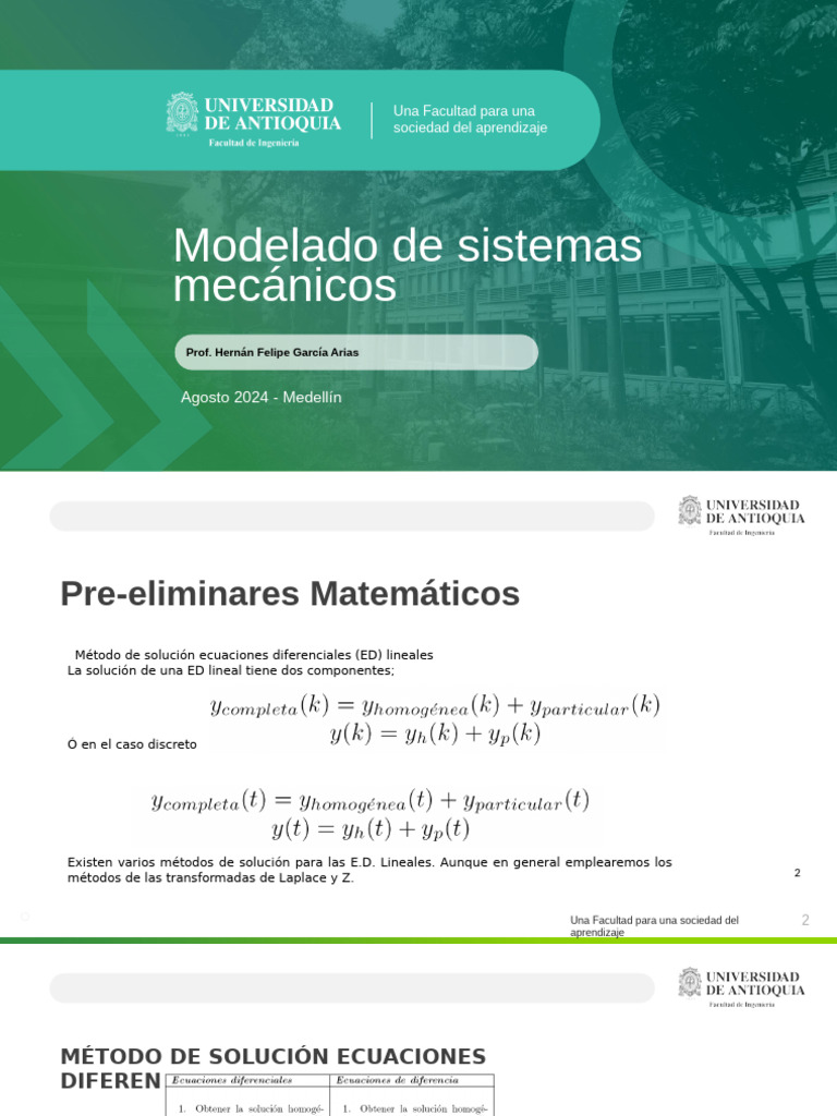 U1 - Modelo de Sistemas Mecanicos | PDF U1 - Modelo de Sistemas Mecanicos | PDF
