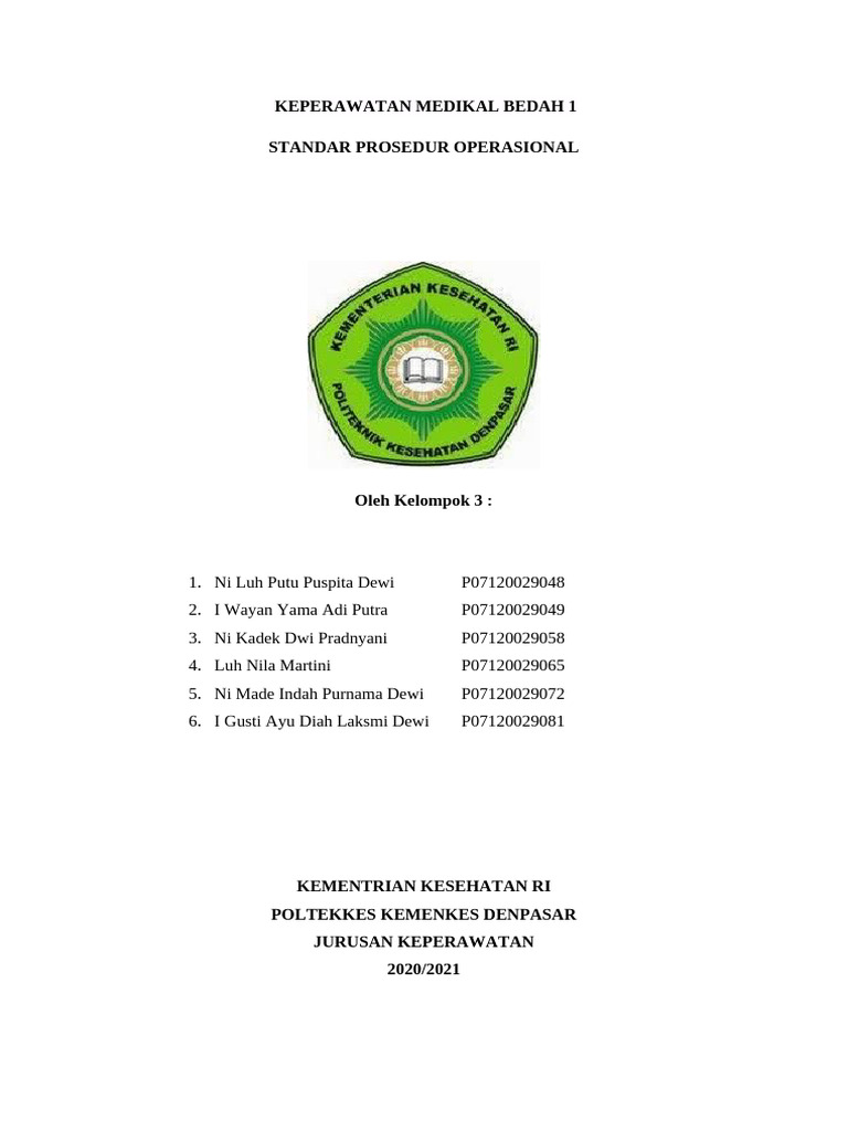 Sop Kmb 1 Kelompok 3 (3) | PDF