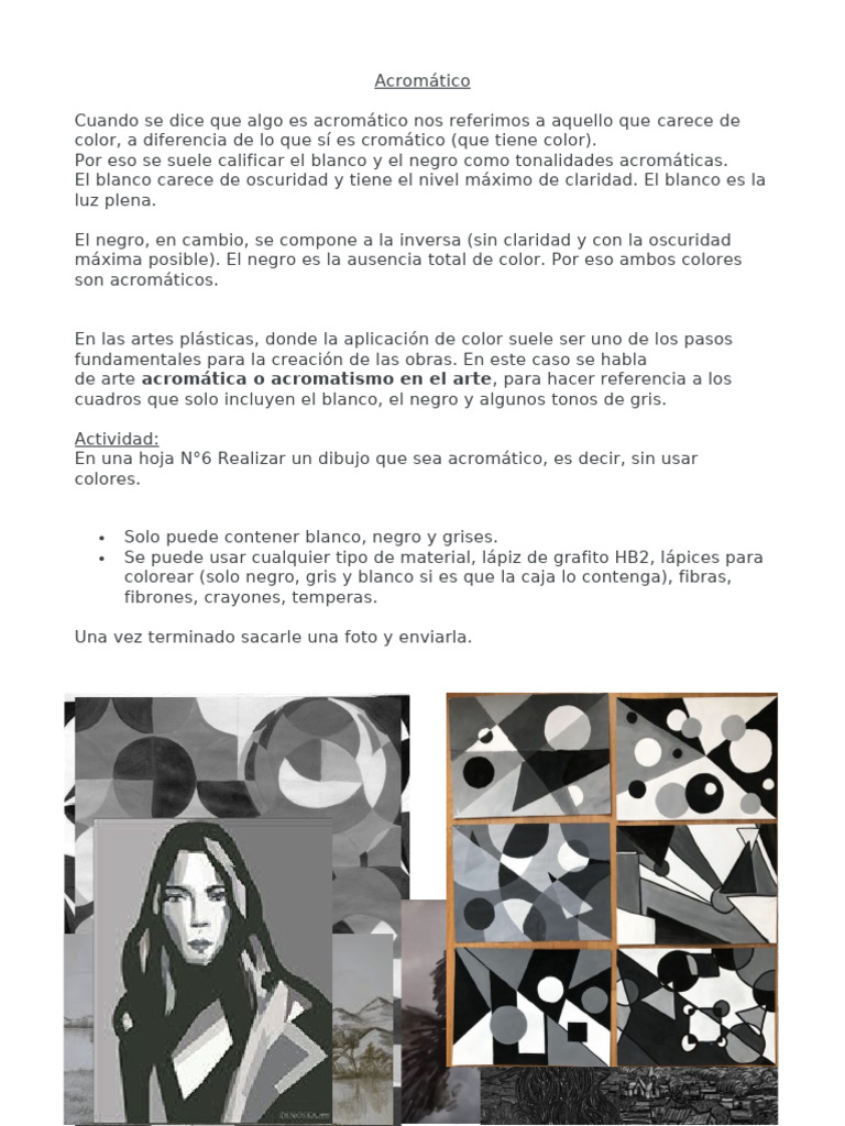 Actividad Acromático | PDF