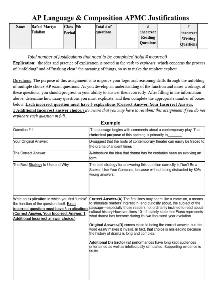 APMC Justifications | PDF | Multiple Choice
