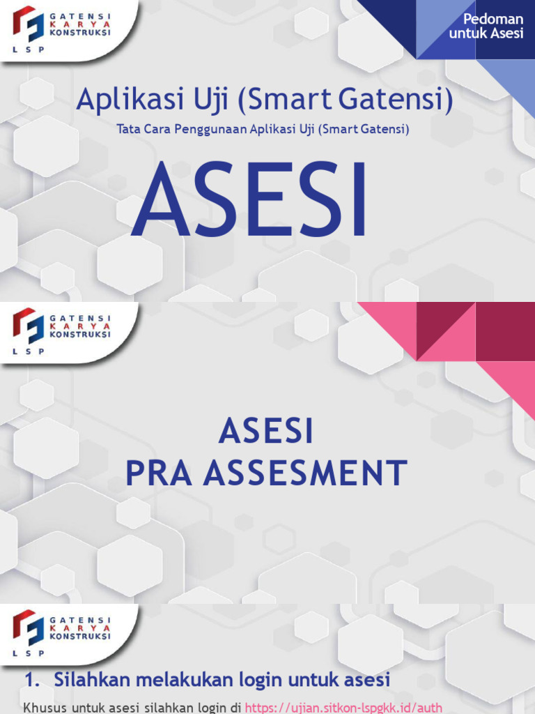 PANDUAN ASESI Aplikasi Uji (Smart Gatensi) | PDF