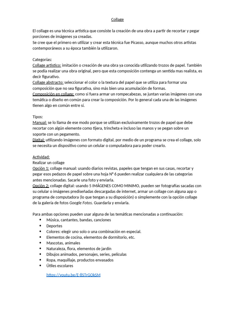 Actividad N°20 - Collage | PDF