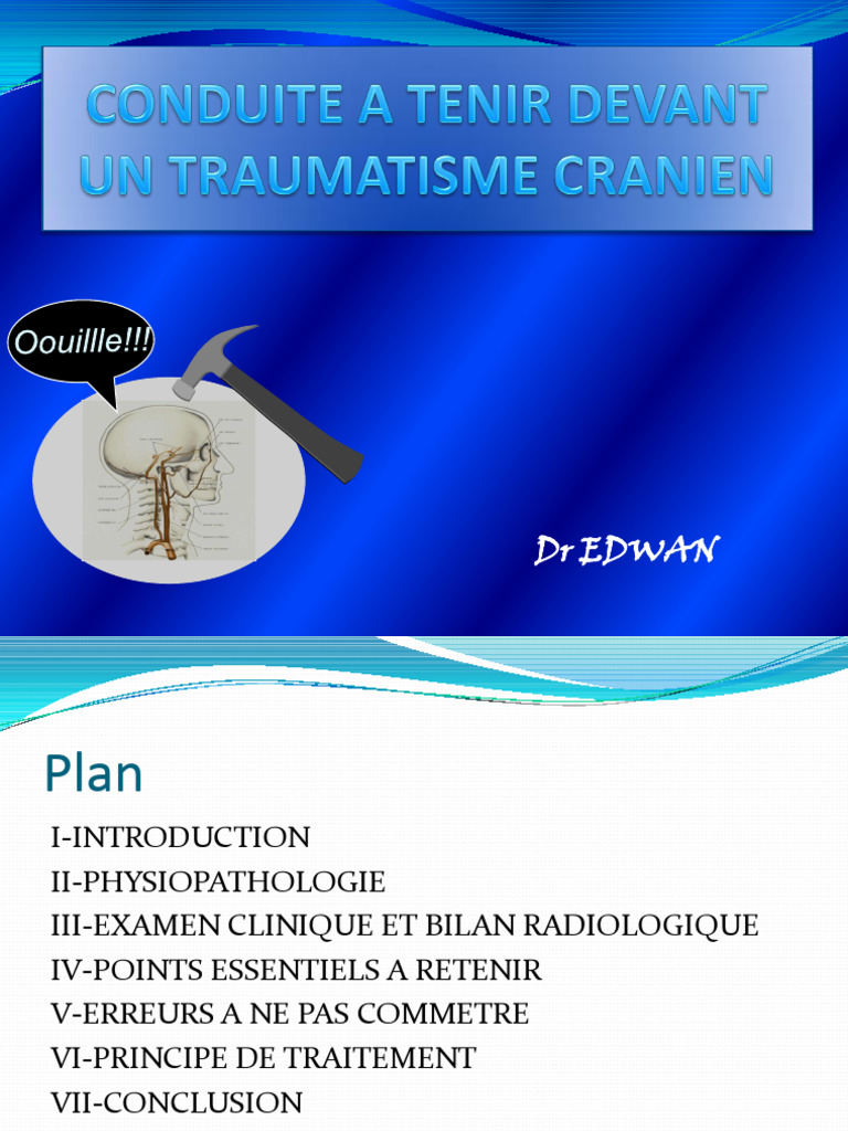 Conduite A Tenir Devant Un Traumatisme Cranien-1 | PDF