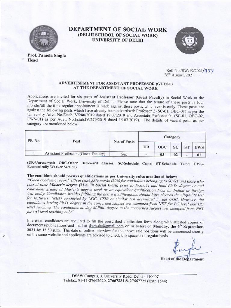 SocialWork Advt | PDF