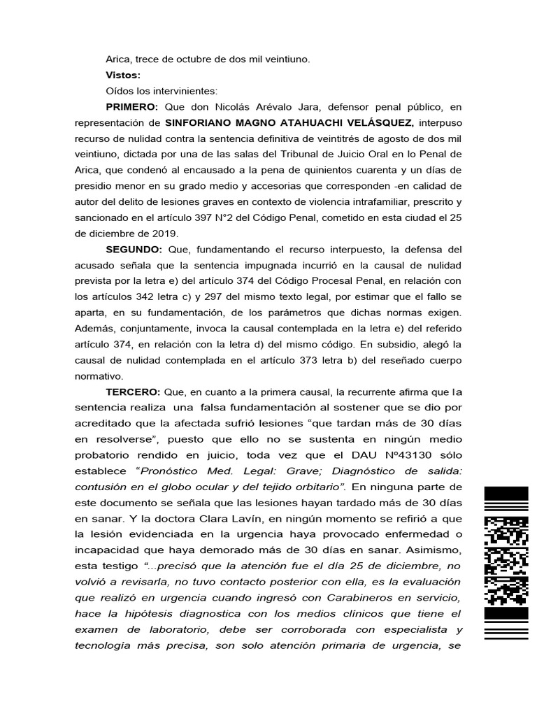 Fallo Sinforiano | PDF