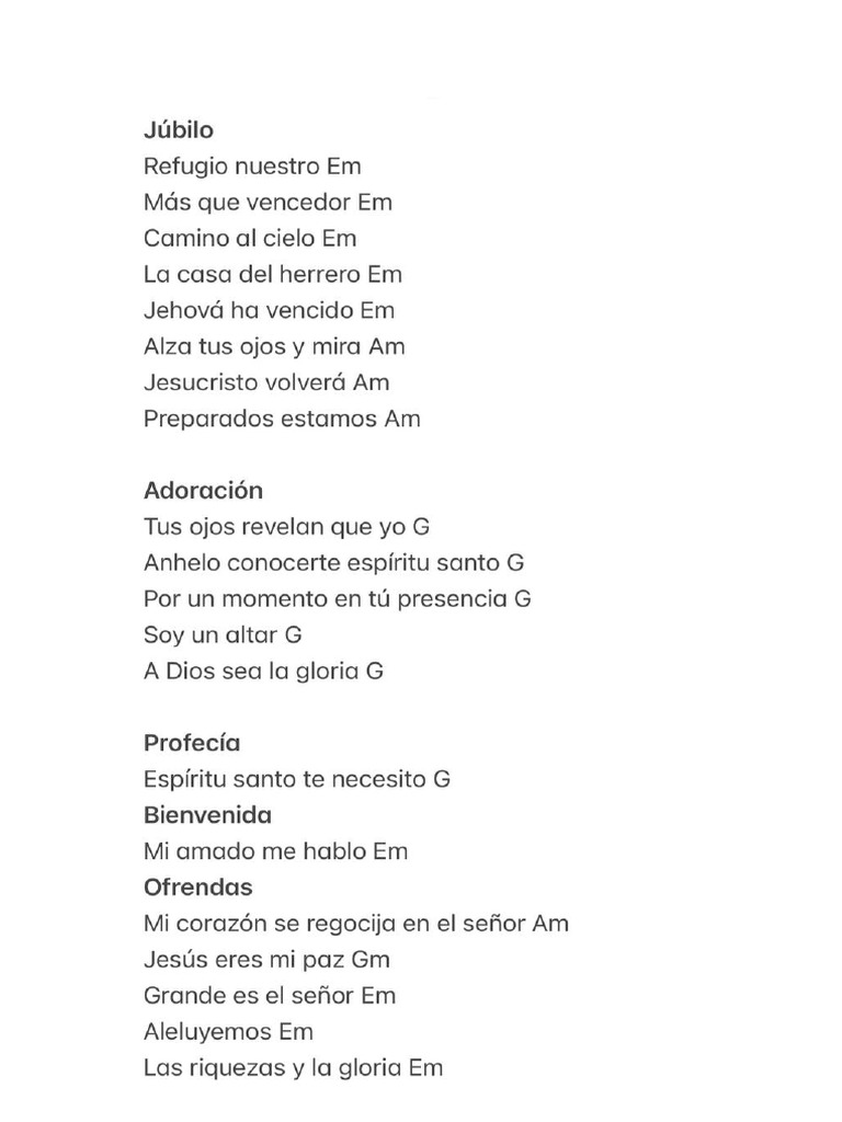 Listado Domigo Agosto | PDF