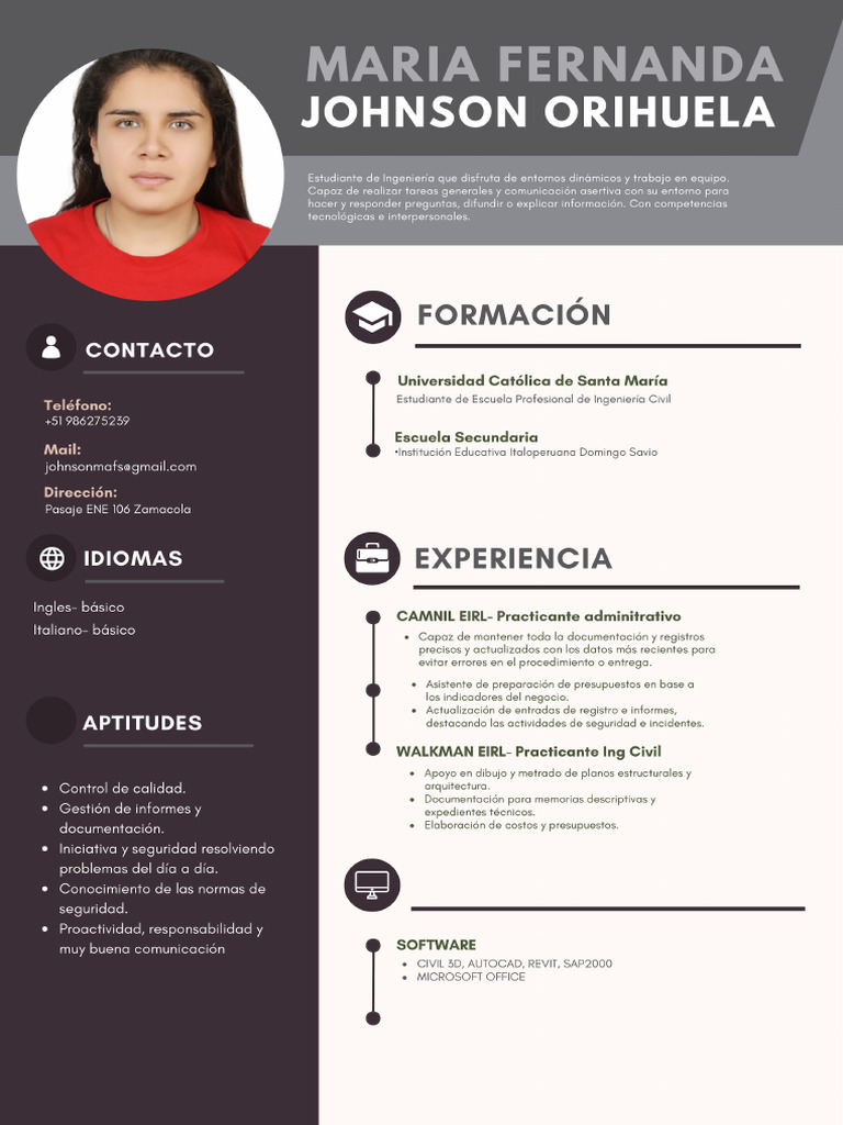 Curriculum CV Maria Fernanda Johnson | PDF