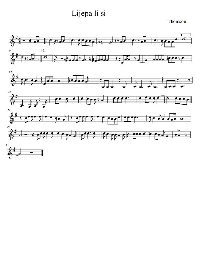 Lijepa Li Si-Thomson | PDF