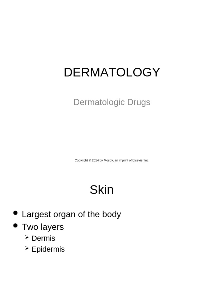 Topical Dermatological Preparations | PDF