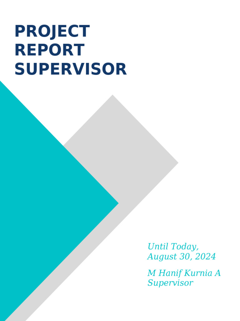 Project Report Supervisor | PDF