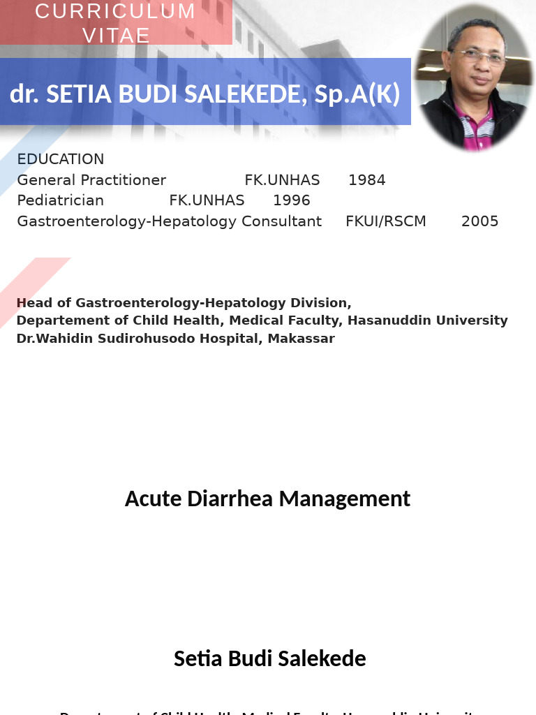 Acute Diarrhea Management | PDF