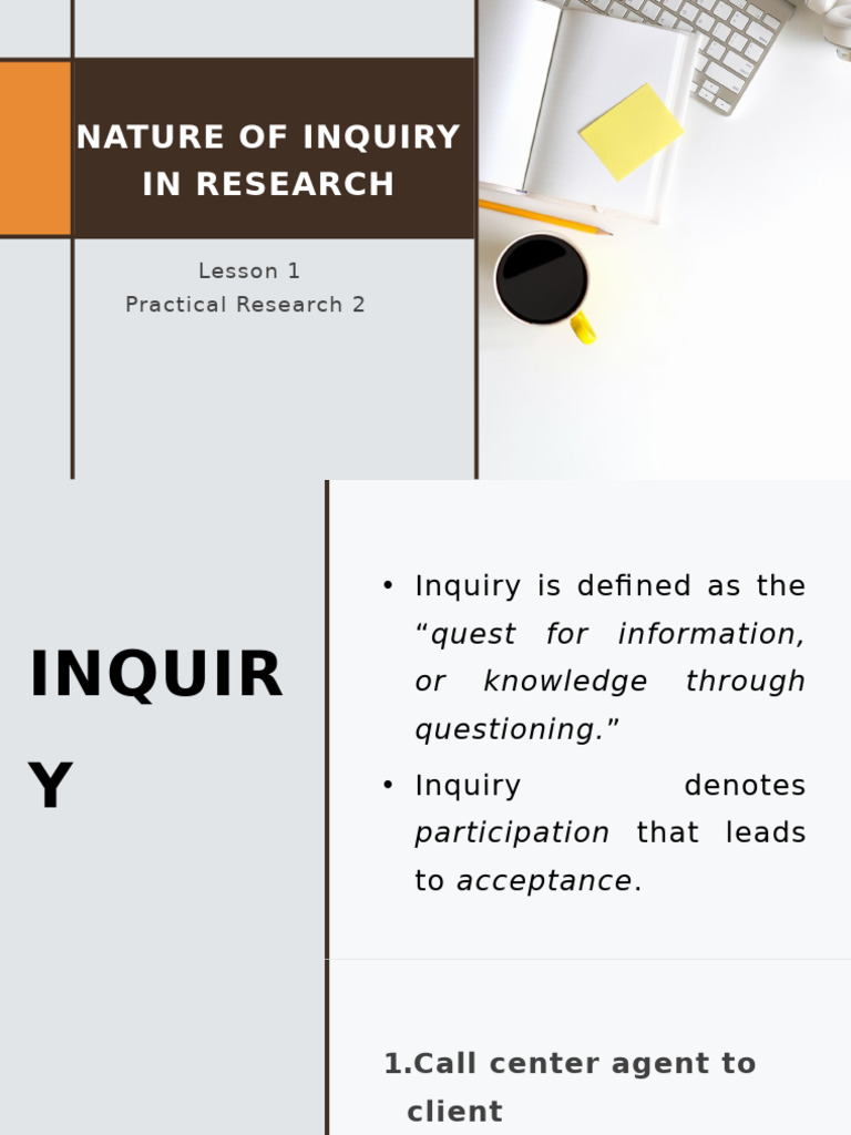 Lesson 1 Nature of Inquiry | PDF