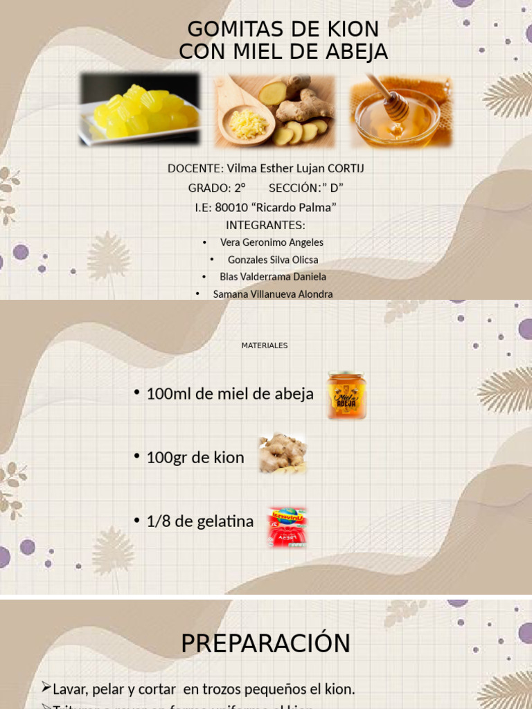 Gomitas de Kion Con Miel de Abeja | PDF