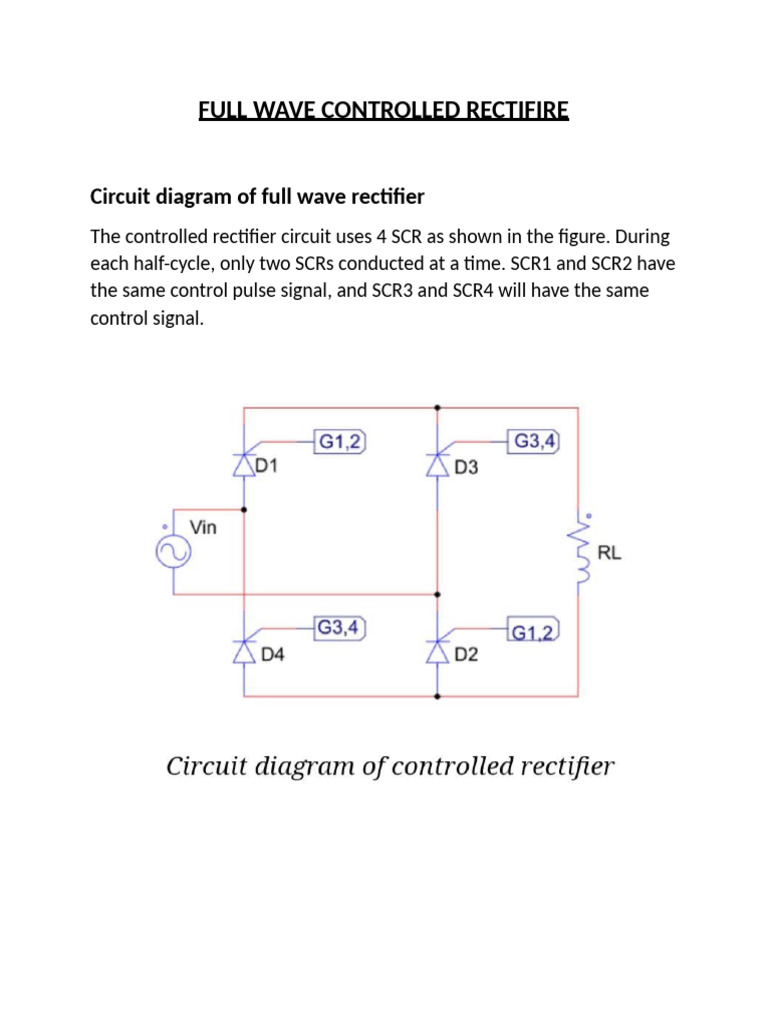 Full Wave Controlled Rectifire | PDF