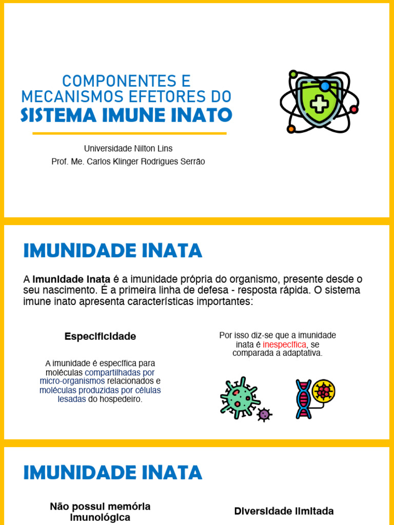 AULA 3 - SISTEMA IMUNE INATO | PDF