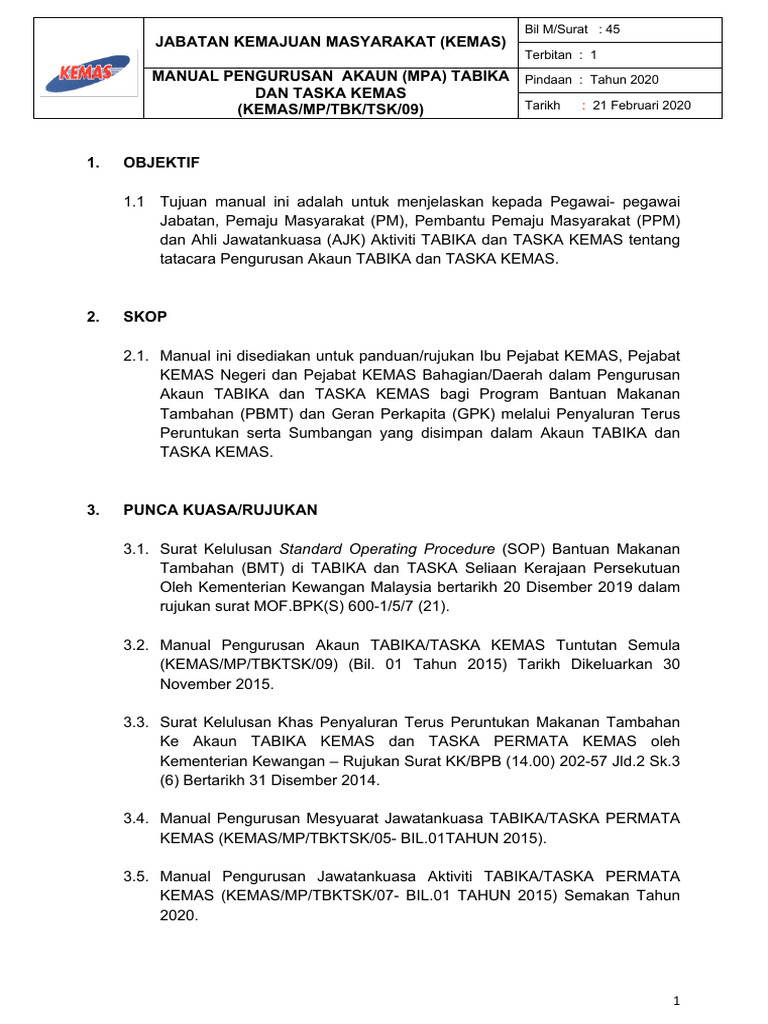 Manual Pengurusan Akaun - 25 Mac 2020 | PDF