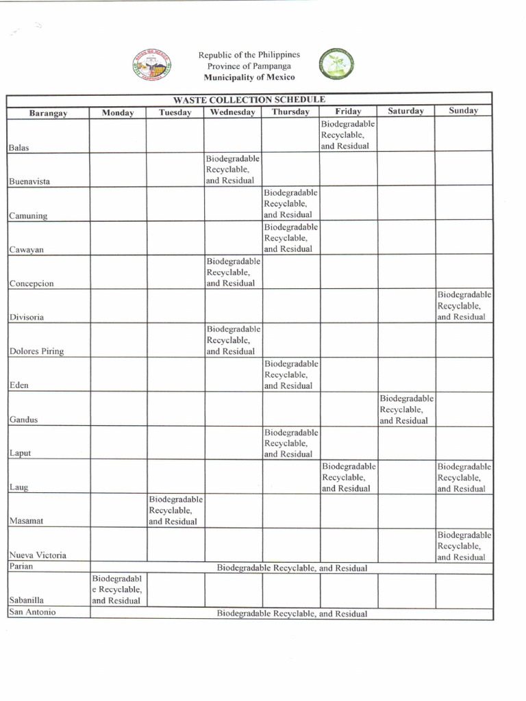 Barangay Reso For Collection Sched | PDF