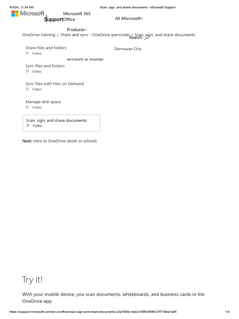 Scan, Sign, and Share Documents - Microsoft Support | PDF