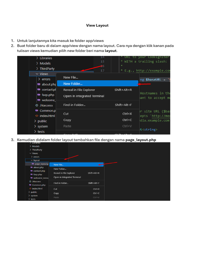 Modul CI 4 View Layout | PDF