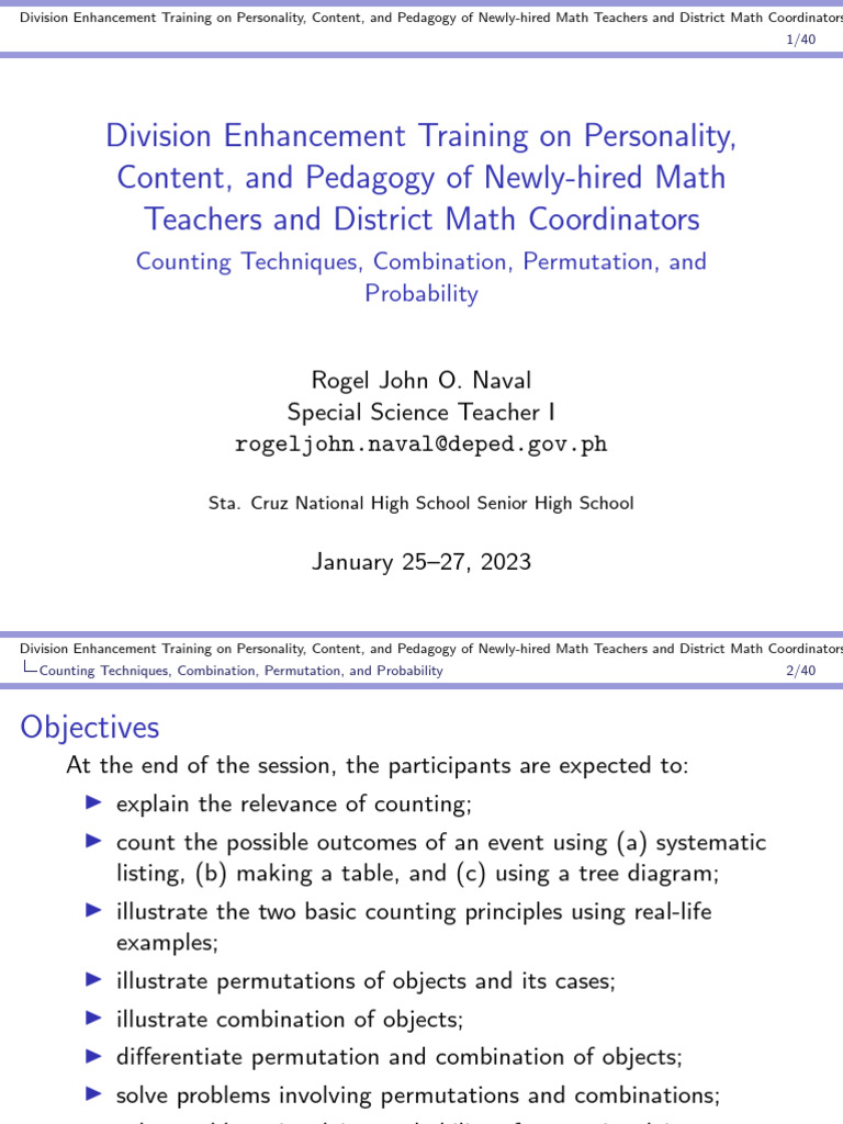 Slides Combinatorics | PDF