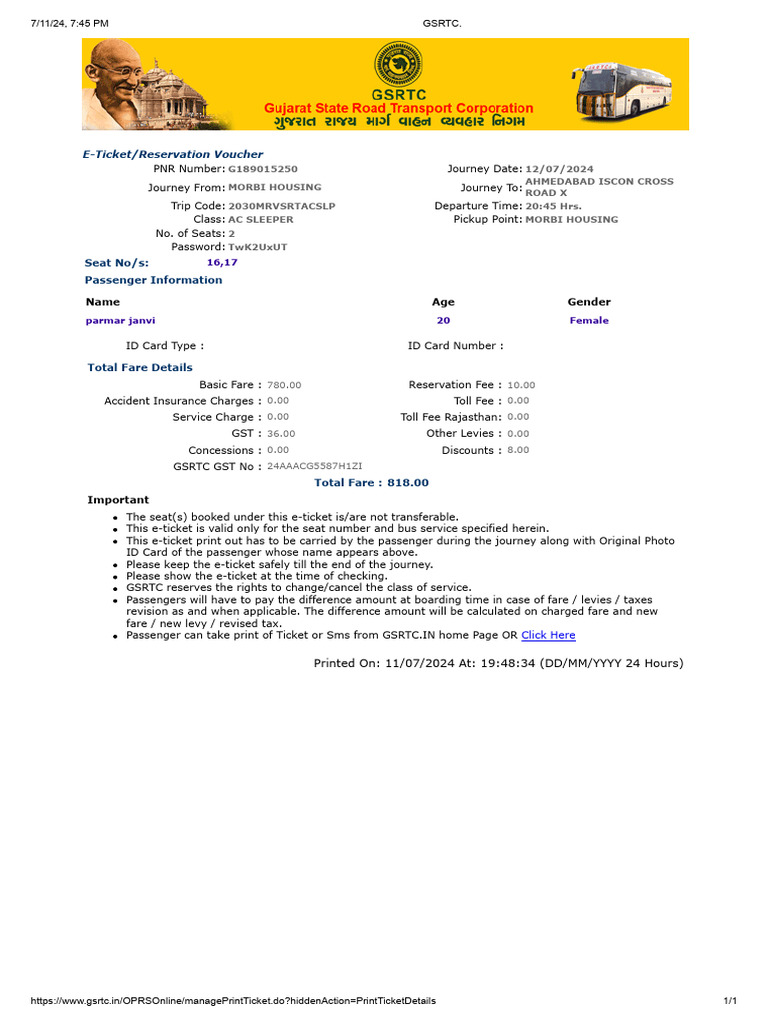 GSRTC | PDF