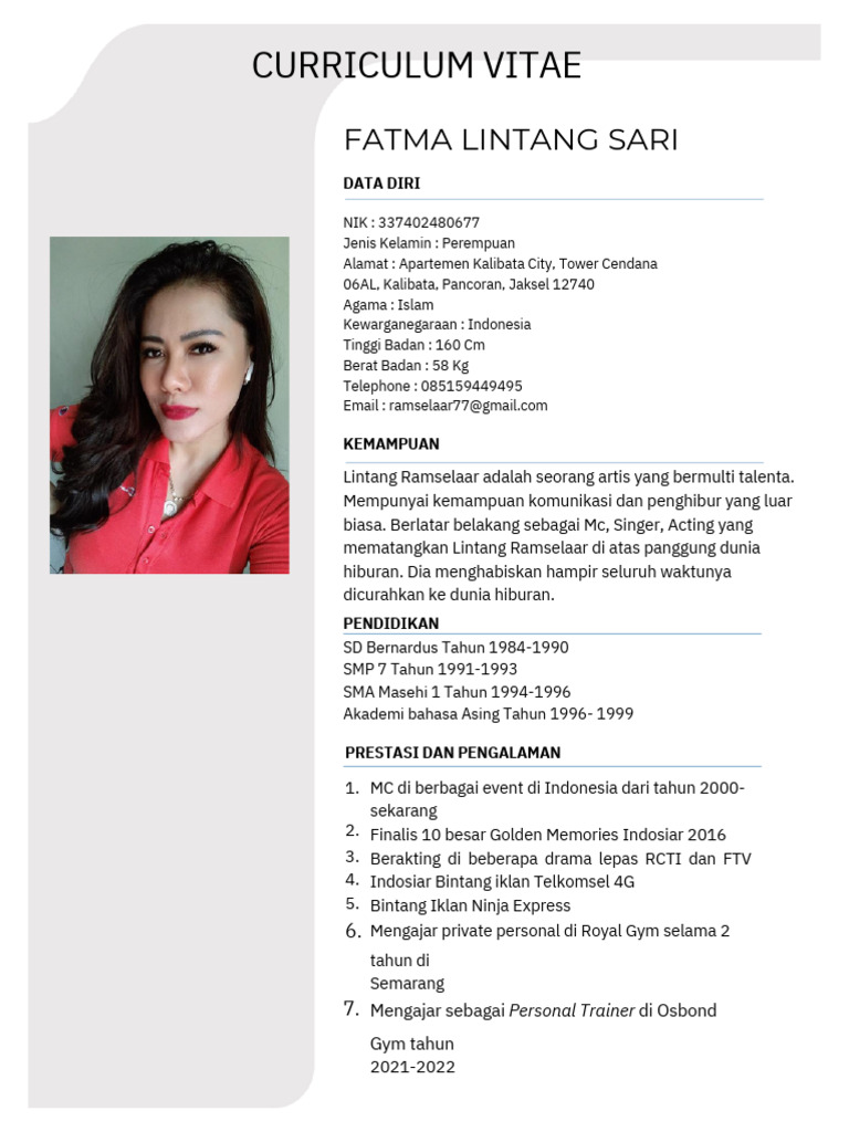 CV Lintang PT | PDF