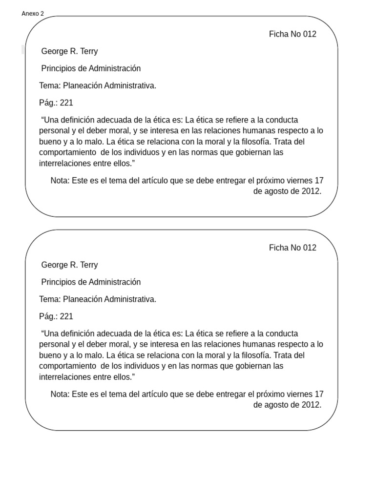 modelo de ficha textual anexo 2 | PDF