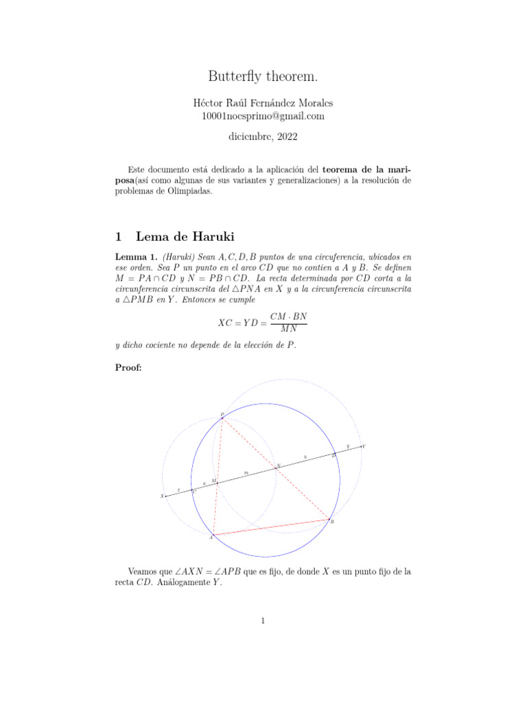 Butterfly Theorem | PDF