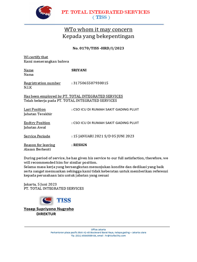 Pt. Total Integrated Services | PDF