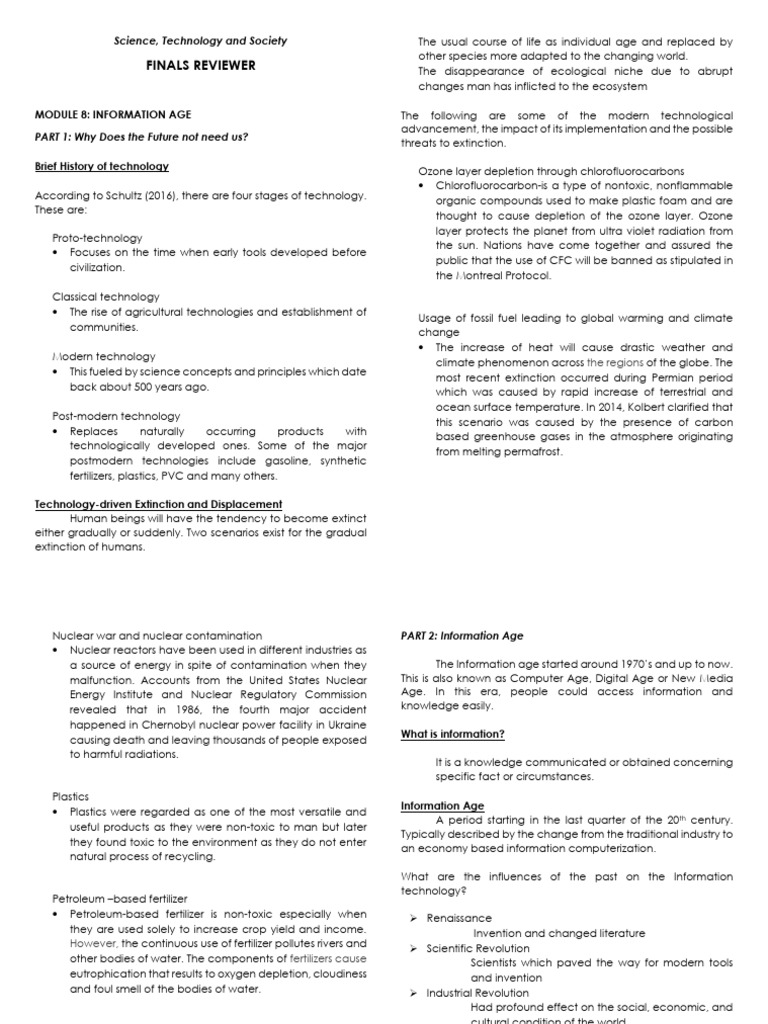 Sts Finals Reviewer | PDF