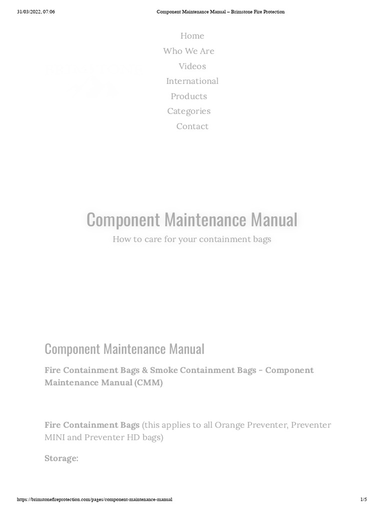 CMM - Brimstone Fire Protection | PDF