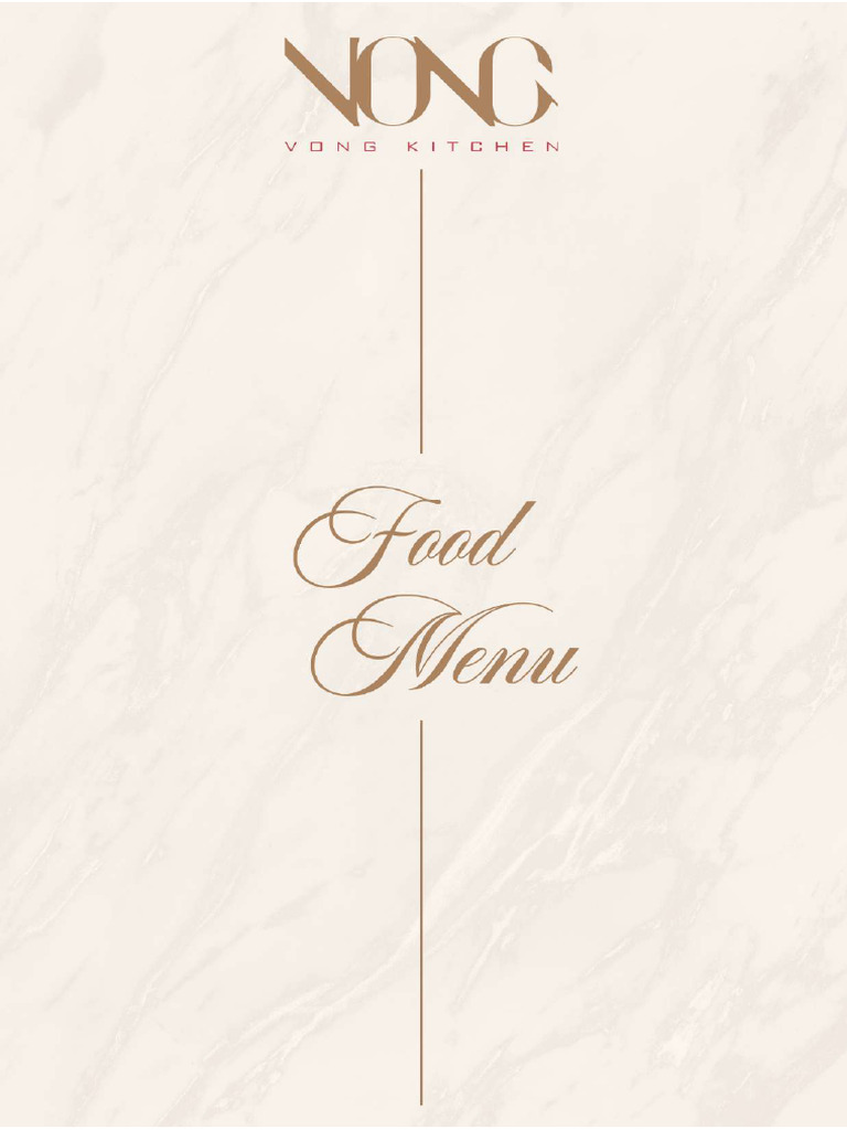 Alila SCBD Jakarta Vong Kitchen Menu | PDF