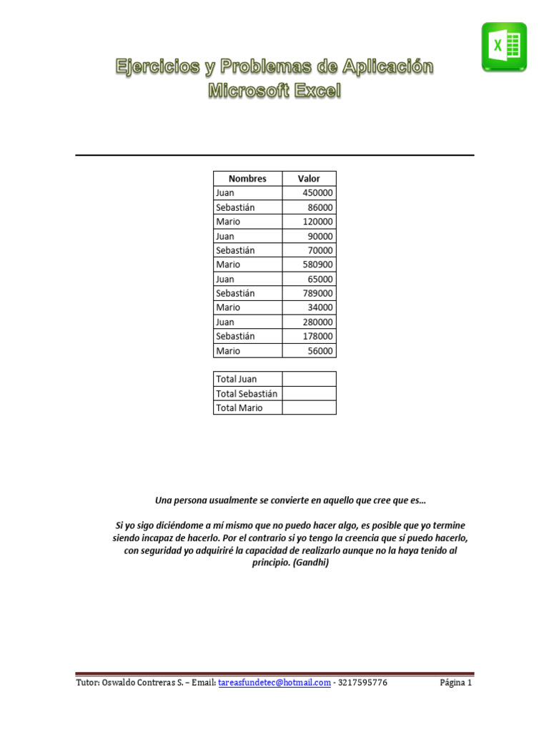 Actividad 6 - Funciones en Excel | PDF