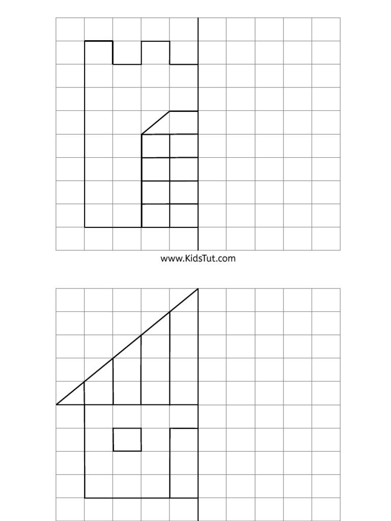 Simple Symmetry Drawing Worksheets For Kids | PDF