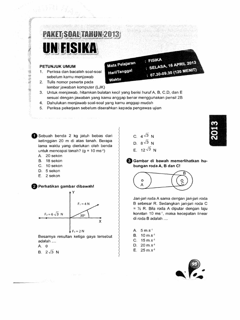 Contoh Soal UN SMA IPA FISIKA | PDF