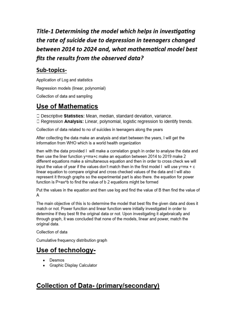 Math Ia Report | PDF