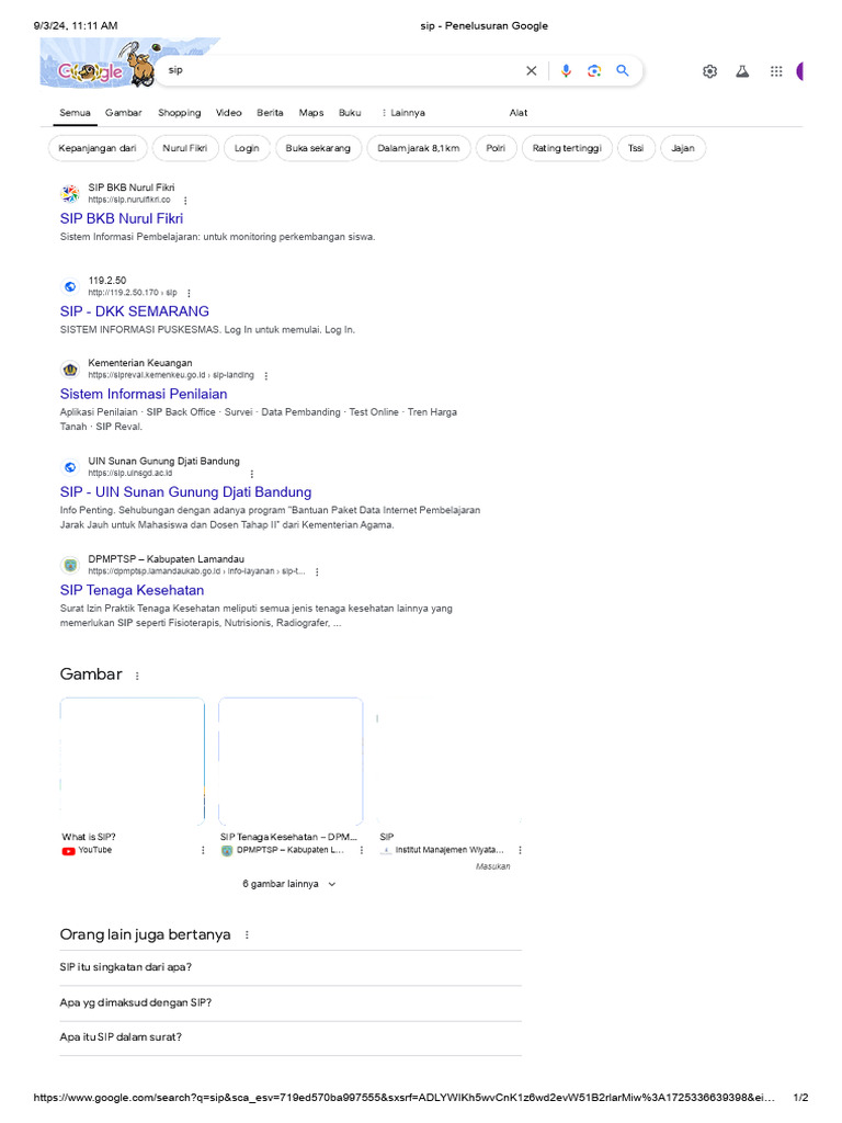Sip - Penelusuran Google | PDF