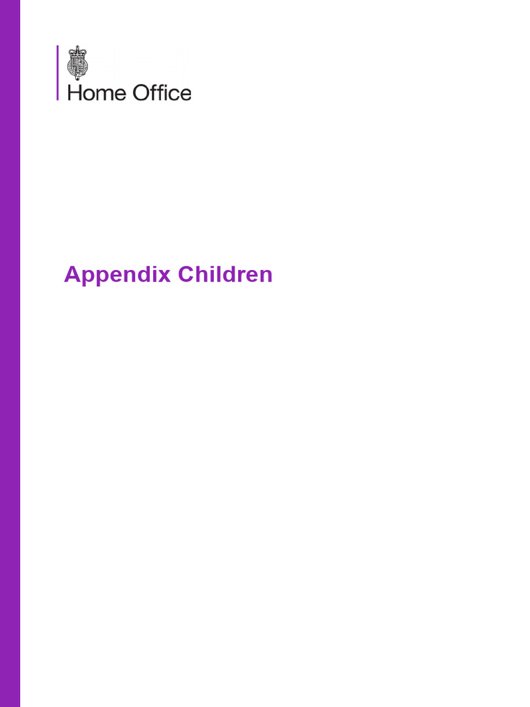 Appendix Children Guidance | PDF