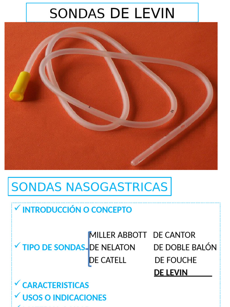 SONDA NASOGASTRICA (Sonda de Levin) | PDF
