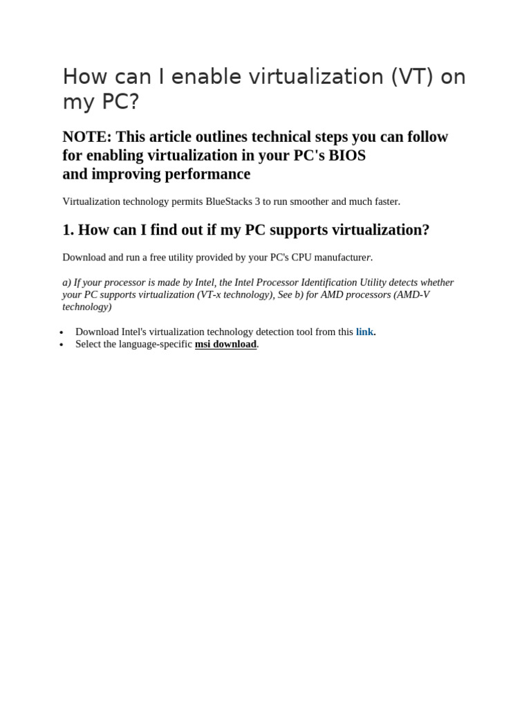 How Can I Enable Virtualization Pdf