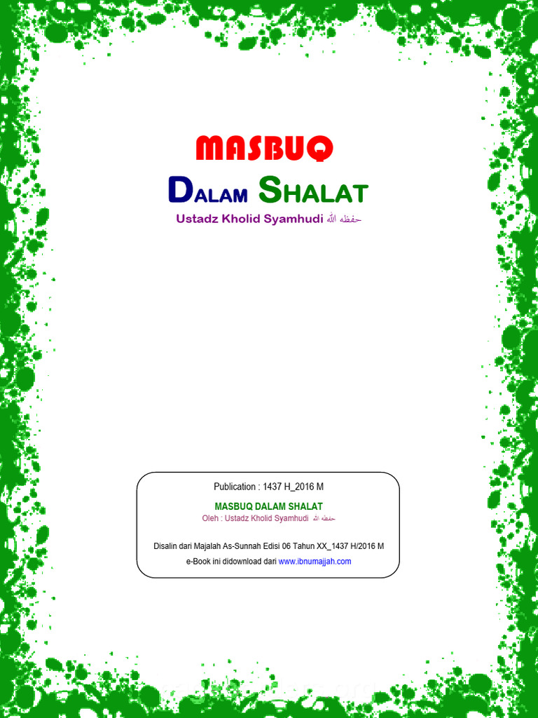 Masbuq Dalam Shalat | PDF