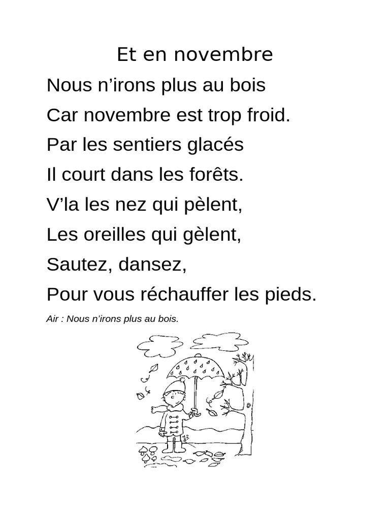 Comptine Novembre | PDF